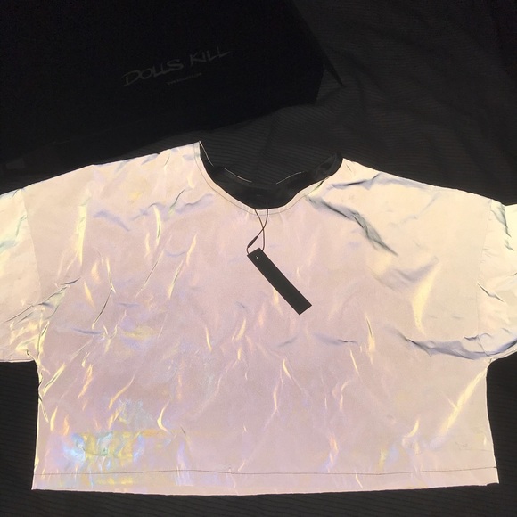 Dolls Kill | Tops | Dolls Kill Reflective Rave Set Nwt | Poshmark